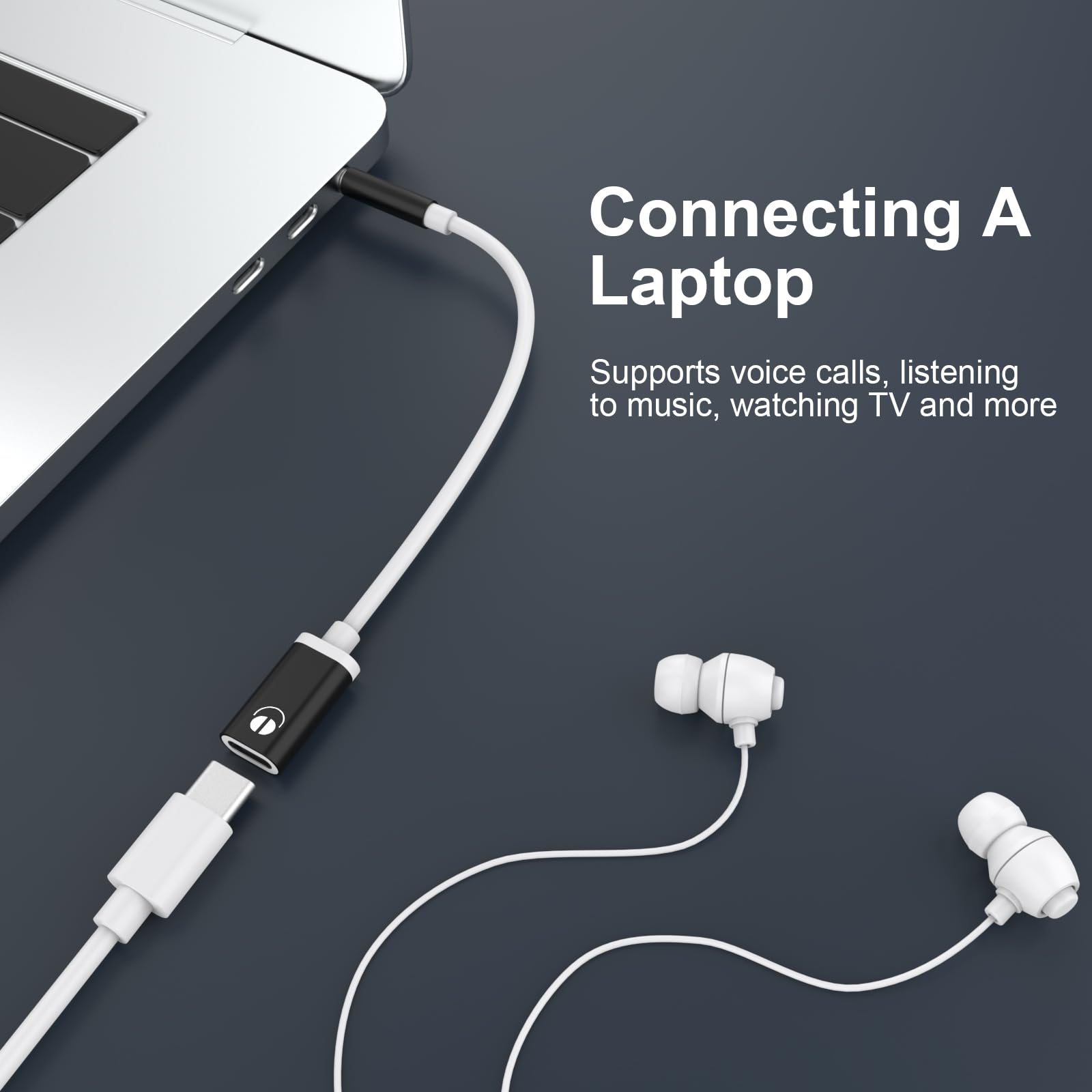 Alitutumao 3.5mm Male to Type C Female Audio Cable, Analog Audio Port Headphone Adapter Compatible with iPad, MP3, Type-c Headphones Without DAC Decoder Chip