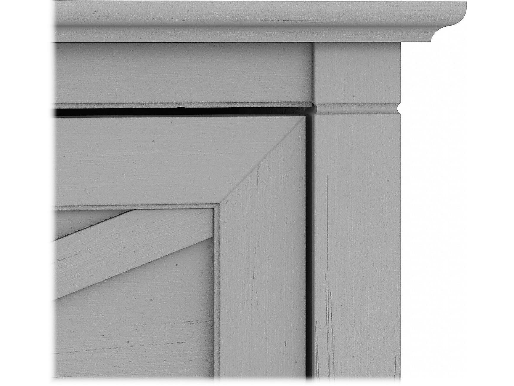 Bush Furniture Key West 60W L Shaped Desk with 2 Drawer Mobile File Cabinet in Cape Cod Gray