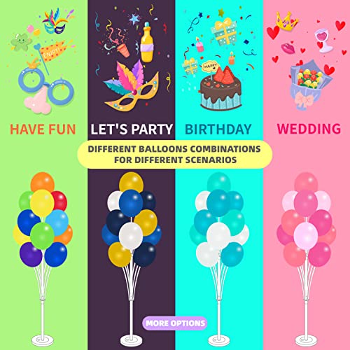 Balloon Column Stand Kit Set of 2 - Balloon Tower with Stand, Base, and Pole,Backdrop Decoration for Wedding, Baby Shower, Birthday Party, or Bachelorette Parties (No balloon)