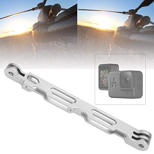 Action Camera Extension Portable Action Camera Tactics Extension Rod CNC Aluminium Alloy Extension Handle Bracket for Gopro(Gray)