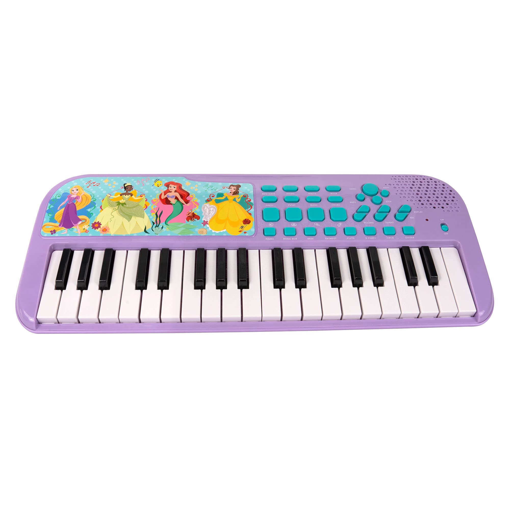 First Act Discovery Disney Princess Electronic Keyboard, 22 Inch - 37 Keys – Make Real Music, Sized for Kids - Record, Playback, Volume Control - Musical Instruments for Toddlers and Kids