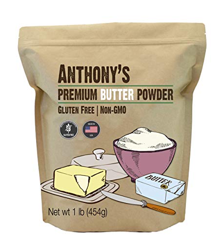 Anthony's Premium Butter Powder, 1 lb, Gluten Free, Non GMO, Made in USA, Keto Friendly, Hormone Free