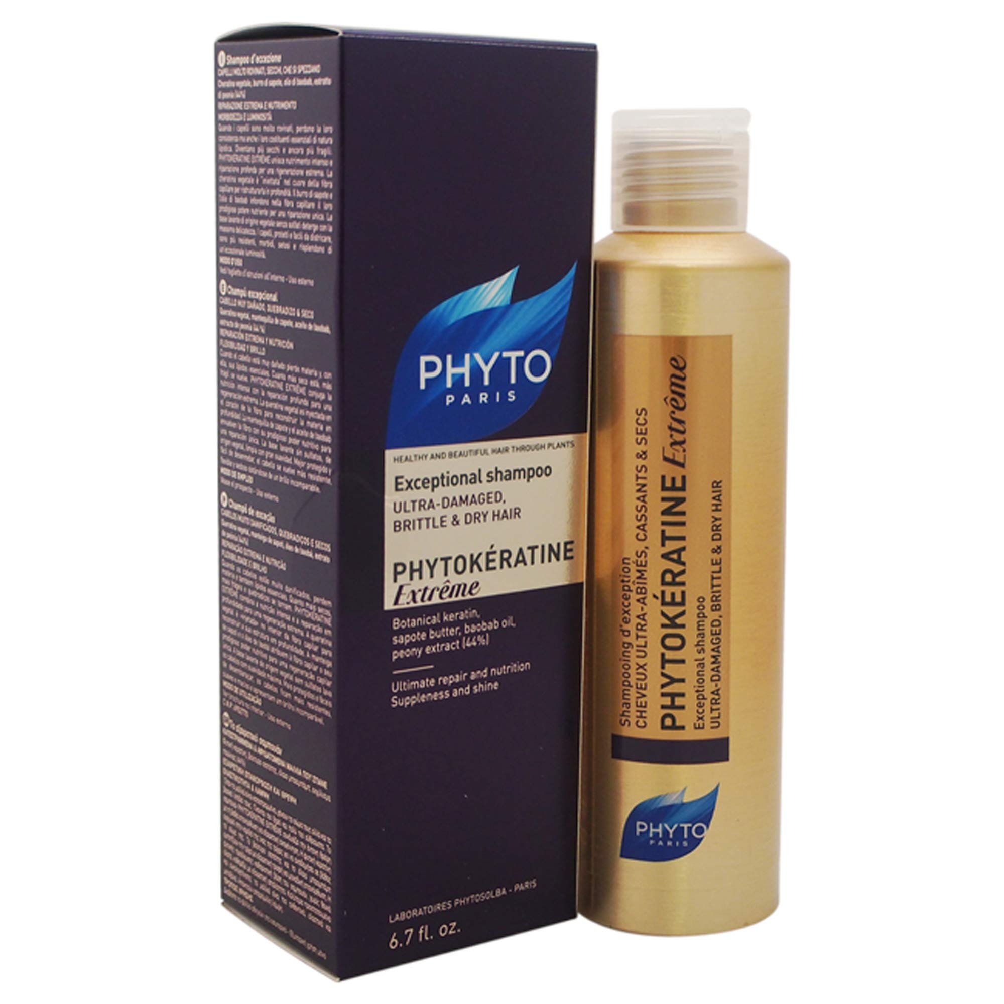 PHYTO PhytokĂ©ratine ExtrĂȘme Botanical Exceptional Shampoo, 6.7 Fl Oz