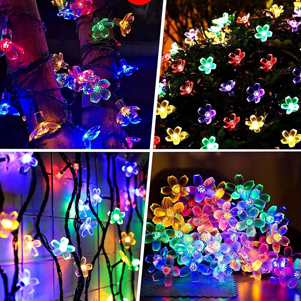 Flystoo Solar String Light Waterproof Christmas Party Fairy Lights Outdoor Solar Lamp for Home Garden Patio Yard (Emitting Color : Solar Light White)