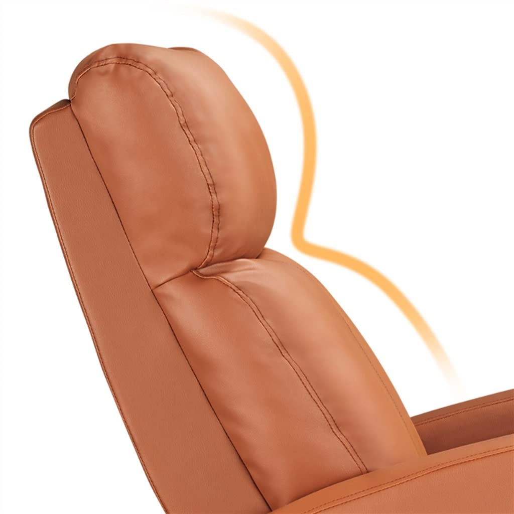 ADUH Faux Leather Push Back Theater Recliner Sofa Waterproof Leisure Lazy Single Sofa for Living Room Bedroom