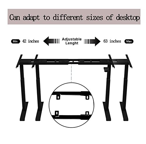 AD ARAZY Electric Stand Up Desk Frame Workstation, Height Adjustable Standing Base Dual Motor DIY Workstation with Touch Memory Controller