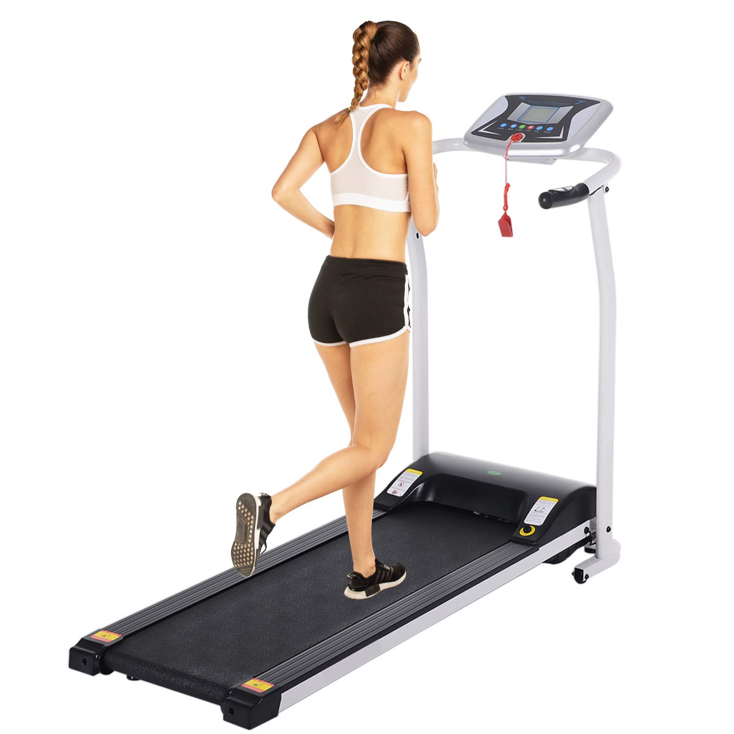 ANCHEER Treadmill, Electric Treadmills for Home with LCD Monitor Walking Running Machine Equipment for Home Gym (Black)