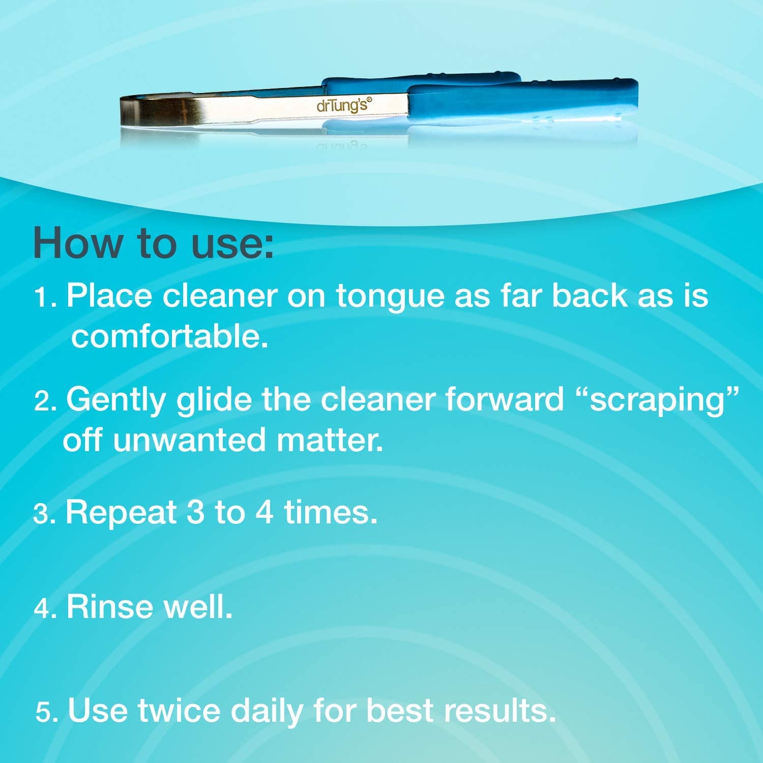 Dr. Tung's Stainless Steel Tongue Cleaner 1 ea (Pack of 2)