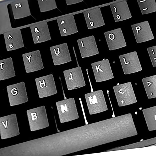 areclern Wired Keyboard 104 Keys Waterproof Ergonomic Computer Keyboards Suitable for Gaming and Work Black