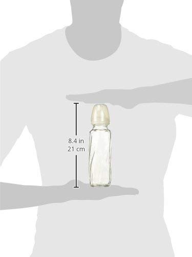 Evenflo Feeding Glass Premium Proflo Vented Plus Bottles for Baby, Infant and Newborn - Helps Reduce Colic - Clear, 8 Ounce (Pack of 6)