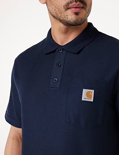 Carhartt Men's Loose Fit Midweight Short-Sleeve Pocket Polo, Navy, XX-Large