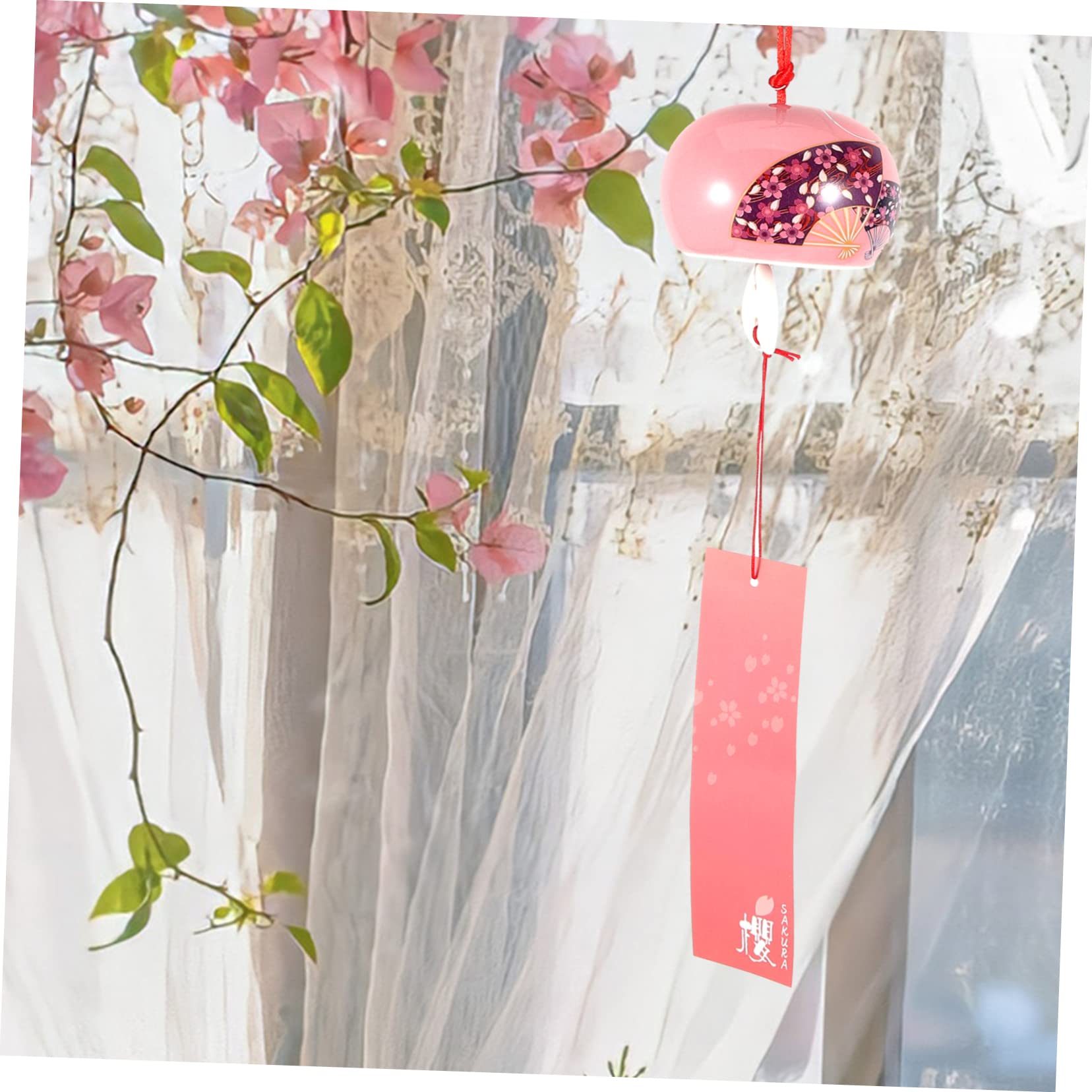 DOITOOL 2pcs Japanese Ceramic Wind Chimes Fengshui Wind Chimes Mount Fuji Wind Chime Japanese Wind Catcher Balcony Pendant Wind Bell Pendant Wind Chime Bell Manual F01 Accessories Ceramics