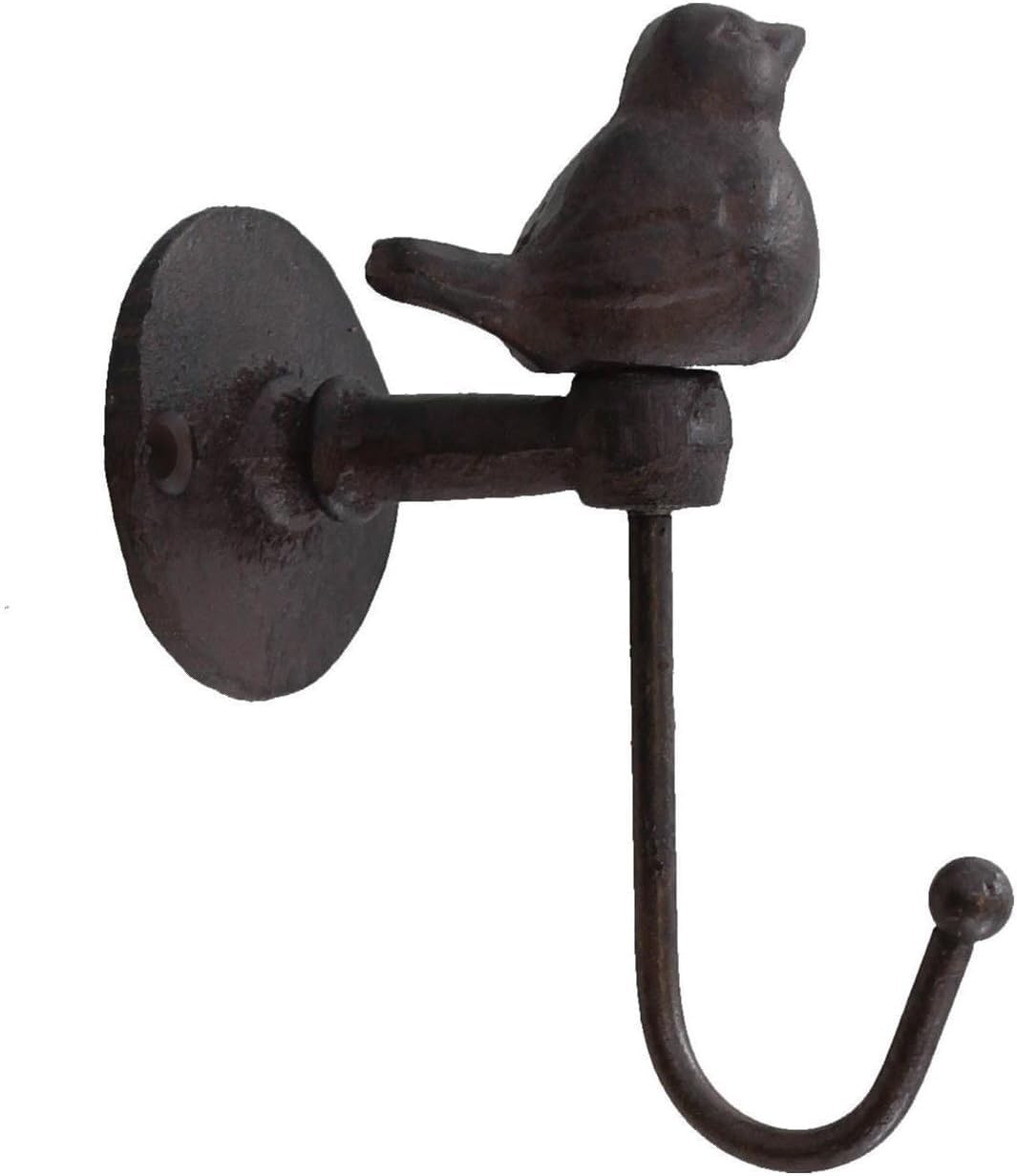Colonial Tin Works 520013 Songbird Wall Hook, Brownish Black (Set of 2)