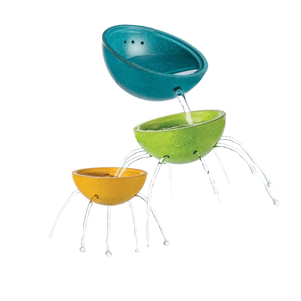 PlanToys Fountain Bowl Set for Bath and Water Play Toy (5714) | Sustainably Made from Rubberwood and Non-Toxic Paints and Dyes | Eco-Friendly PlanWood