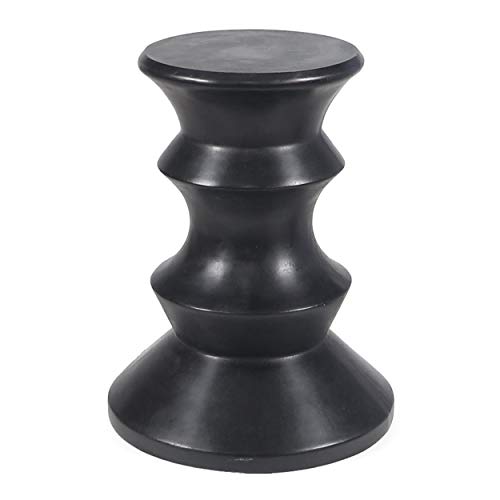 Christopher Knight Home Alfreda Indoor 22" Light-Weight Concrete Side Table, Black