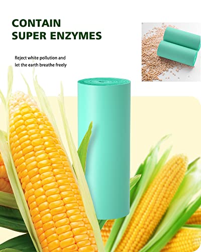 Compostable Trash Bags 1.2 Gallon 150 Packs,AYOTEE Small Compost Bags,Small Biodegradable Trash Bags Green Are Suitable For 1-2 Gallon And 4-8 Liter Tiny Trash bags can liner