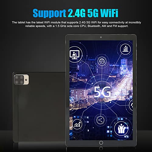 ASHATA 10.1Inch Tablet for 11, MT6753 Octa Core Tablets with 6G RAM 128G ROM, IPS HD Screen, 2.4G 5G WiFi Calling GSM Tablet, 2 Sim Cards Slots, 6000mAh 13MP