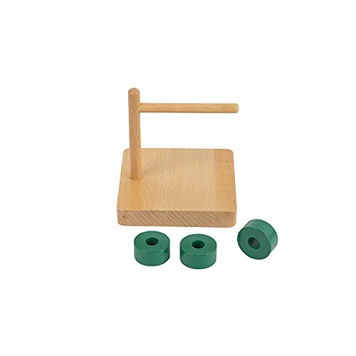 Adena Montessori Discs on Horizontal Dowel Montessori Toys for 12-18 Months Baby