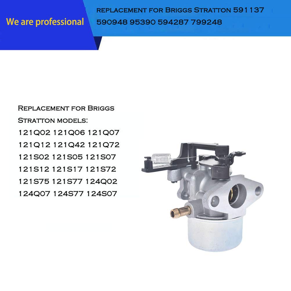 ALL-CARB 591137 Carburetor Replacement for Briggs Stratton 590948 for 775EX Lawn Mower Replacement for Troy Bilt Pressure Washer Carburetor