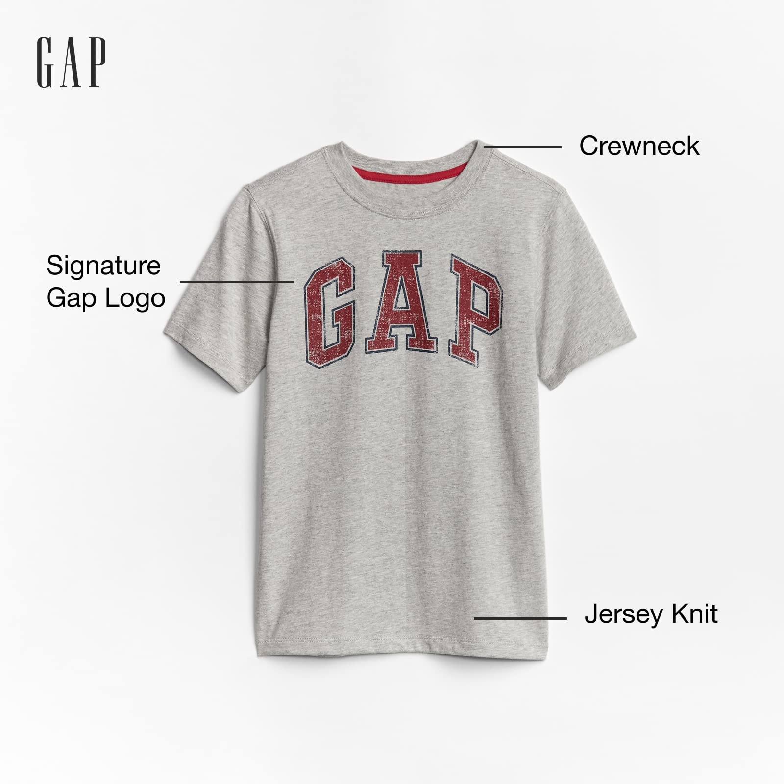 GAP Baby Boys Short Sleeve Logo T-Shirt T Shirt, Navy Heather, Medium US