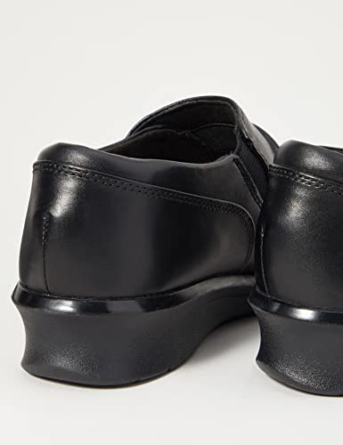 Clarks Women's Hope Roxanne Loafer, Black Leather, 9.5 W US