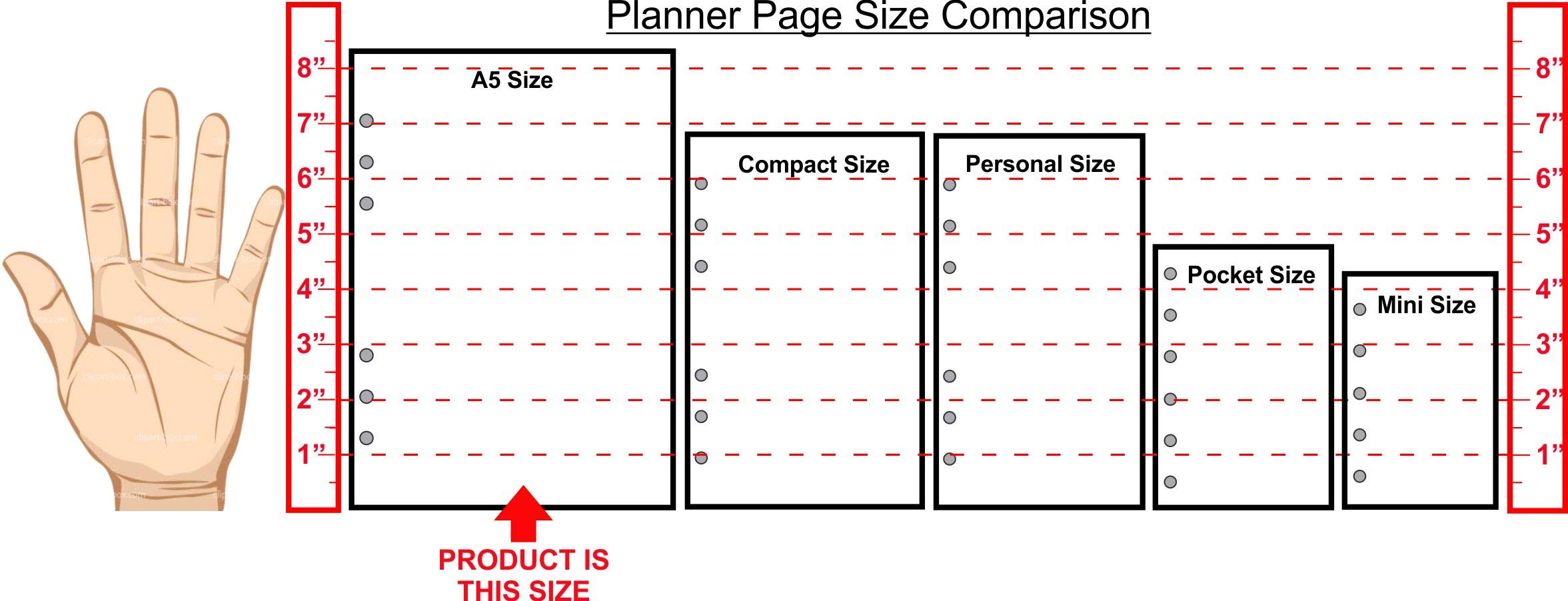 A5 Size Simple Note Paper, 1/4" Spacing, Sized and Punched for 6-Ring A5 Notebooks by Filofax, LV (GM), Kikki K, TMI, and Others. Sheet Size 5.83" x 8.27" (148mm x 210mm)