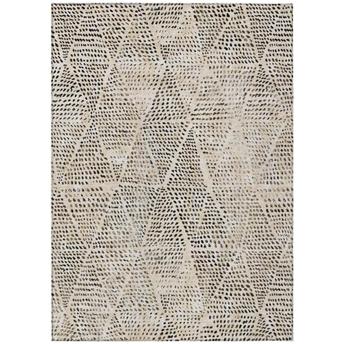 Addison Rugs Chantille ACN591 Beige 9' x 12' Indoor Outdoor Area Rug, Easy Clean, Machine Washable, Non Shedding, Bedroom, Living Room, Dining Room, Kitchen, Patio Rug