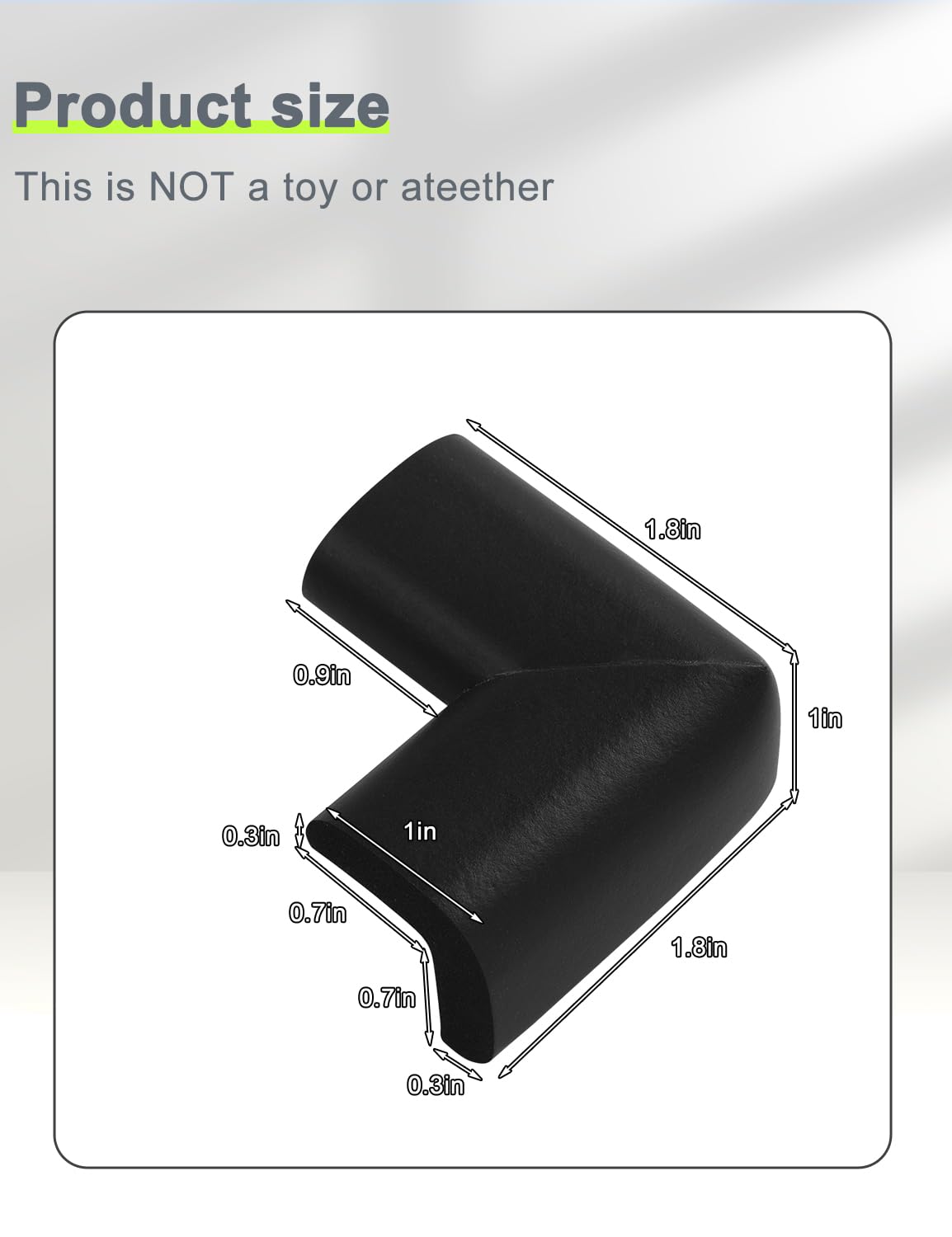 Arinbeb Foam Corner Protector Edge and Corner Guard, with 19 feet Length Foam Safety Bumpers, Baby Proofing Safety Table Corner Protectors Baby Proof Corner Black