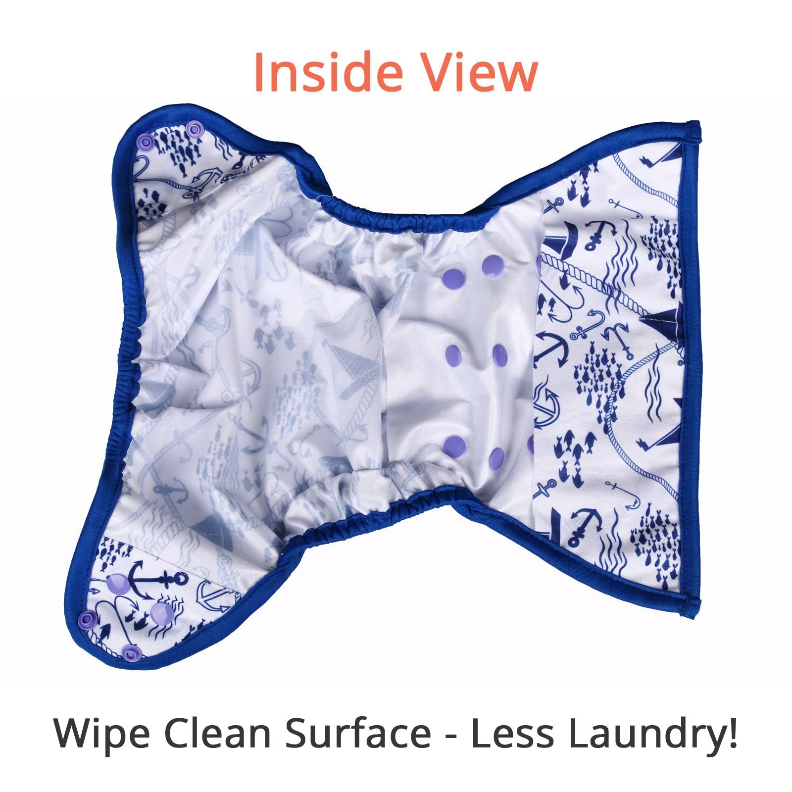 OsoCozy One Size Cloth Diaper Covers - Adjustable Snap Fit & Double Leg Gussets for Baby Boys & Girls from 8-35 Pounds. Use with Prefold, Flat or Fitted Cloth Diapers or Snap-in Inserts.