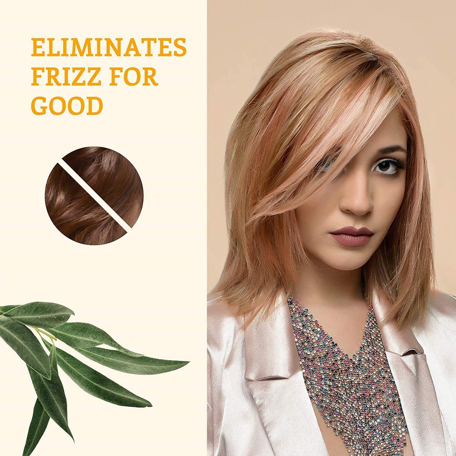 GK HAIR Global Keratin Leave In Conditioner Cream (4.4 Fl Oz/130ml) Conditioning Hydrating Smoothing Moisturizing & Frizz Control For Dry Damaged Hair Taming before Swimming or Exercise