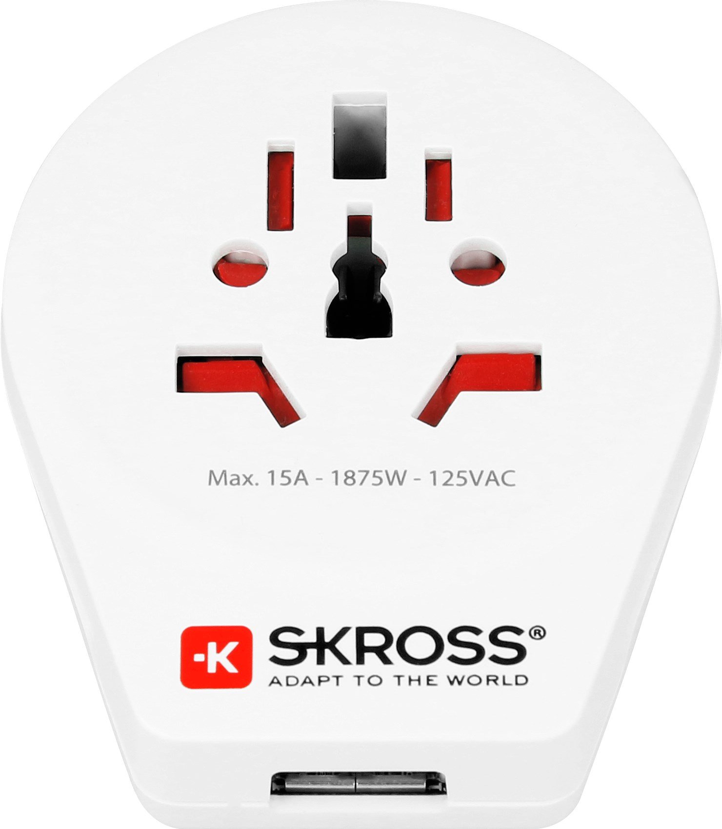 Skross World to USA USB Travel Adaptor, White