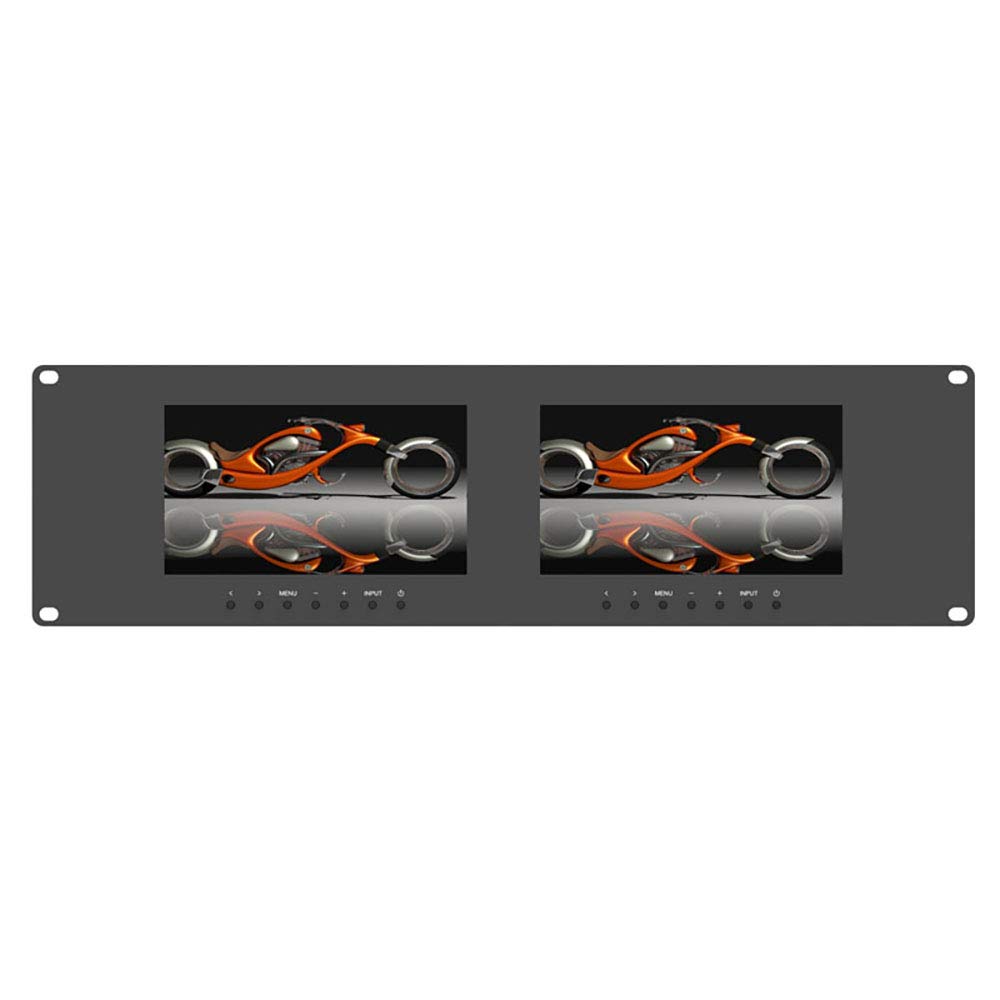 LILLIPUT RM-7024 Dual 7" 3RU Rack Monitors 800X480 with Dual 7” Screens and Dual Dual VGA, Video & DVI in/outputs Official Seller :VIVITEQ