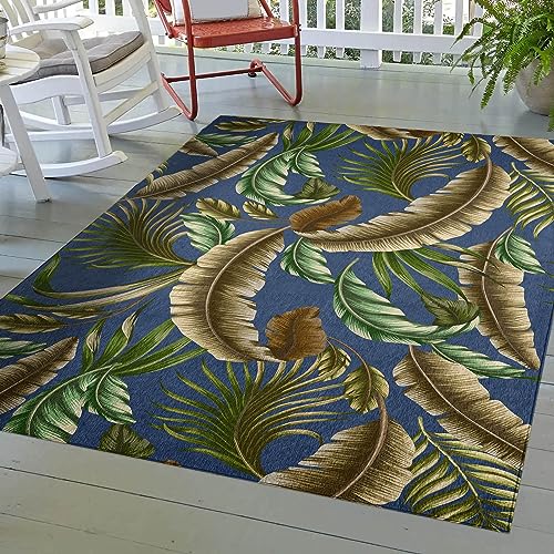 Dalyn Rugs Indoor/Outdoor Tropics TC1 Blue Washable 8' x 10' Rug