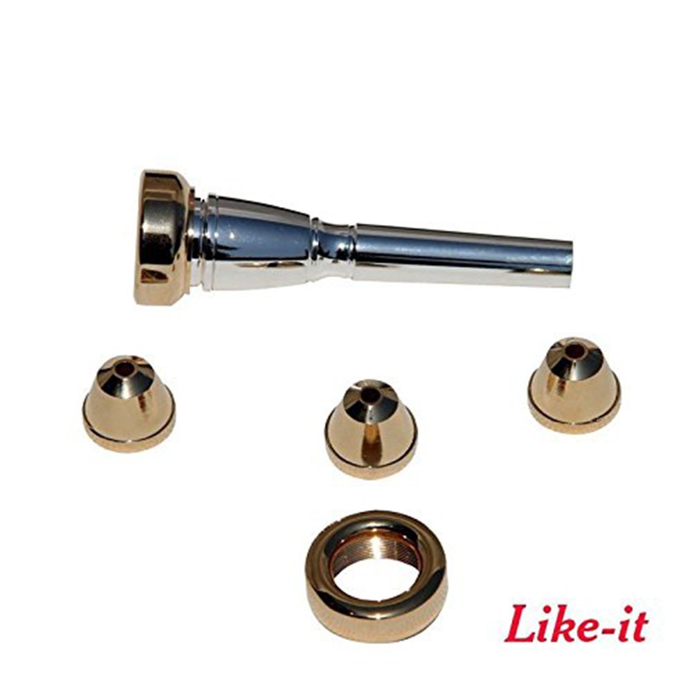 Brass Gold Silver Plated Bb and C key Trumpet Mouthpiece 3C 2C 2B 3B Trumpet Part