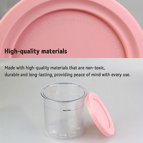 Containers Replacement for Ninja Creami - Ice Cream Pint Container with Silicone Lid, 4 Pack, 16oz Cups, Compatible with NC301 NC300 NC299AMZ Series Ice Cream Maker