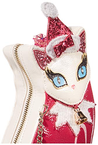 Betsey Johnson Kitsch Holiday Kitty Crossbody Bag, Pink Multi