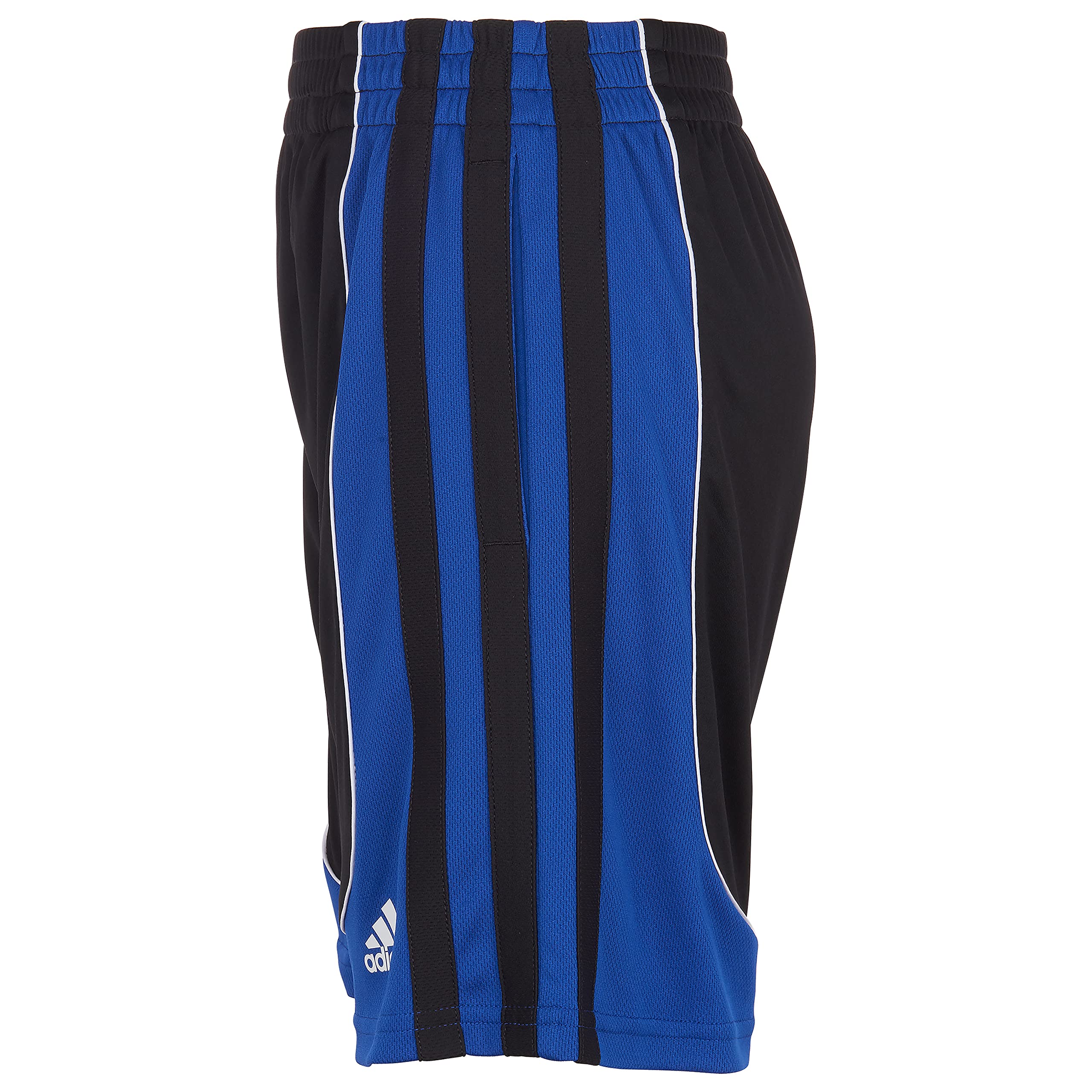 adidas Boys' AEROREADY Basketball Creator Shorts, Black with Team Royal Blue, Medium (10/12)