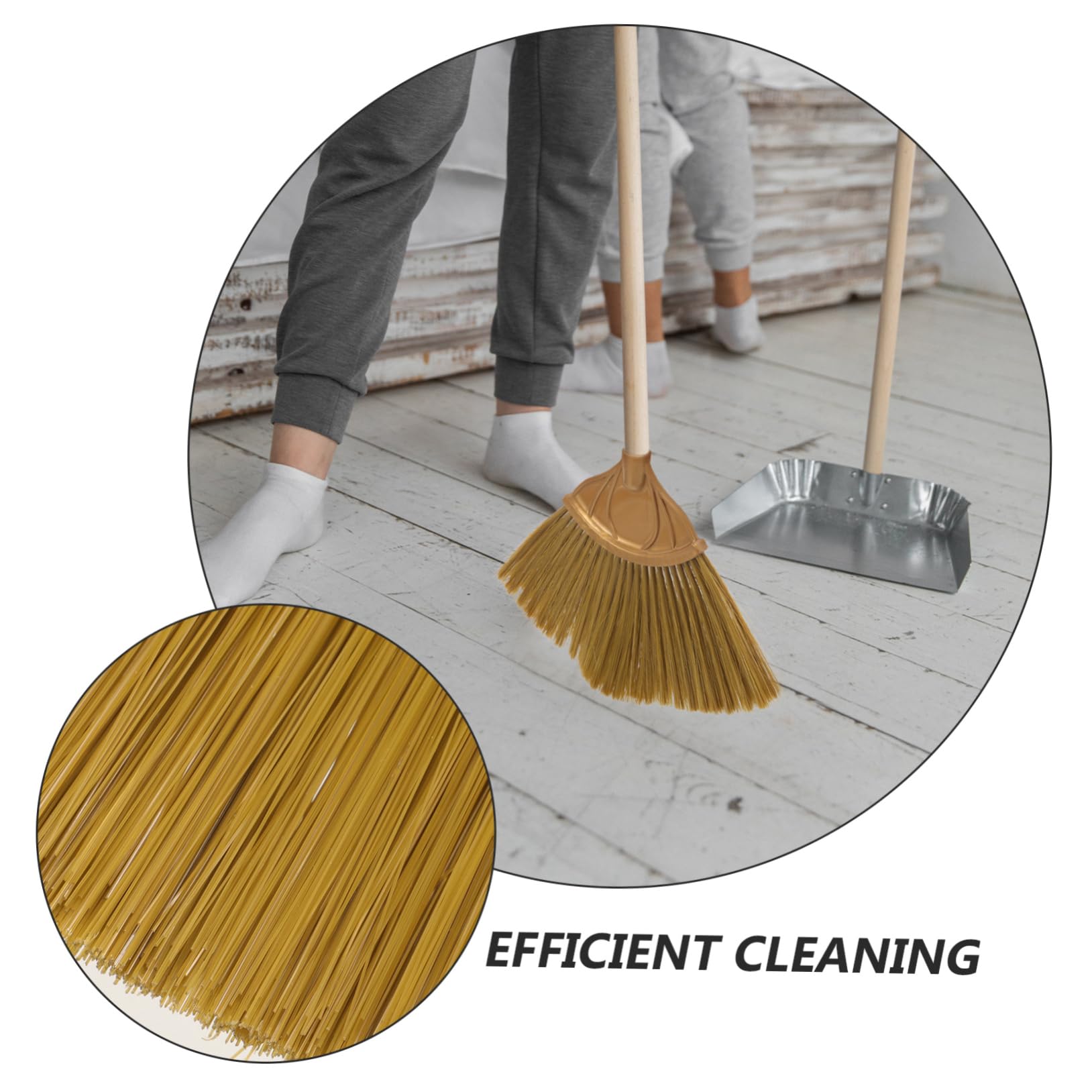 JECOMPRIS 3pcs Sector Lengthen Stainless Steel Broom Head Floor Broom Head Sweeper Home Broom Head Ceiling Replacement Head Floor Sweeper Floor The pet Broom Part for Broom