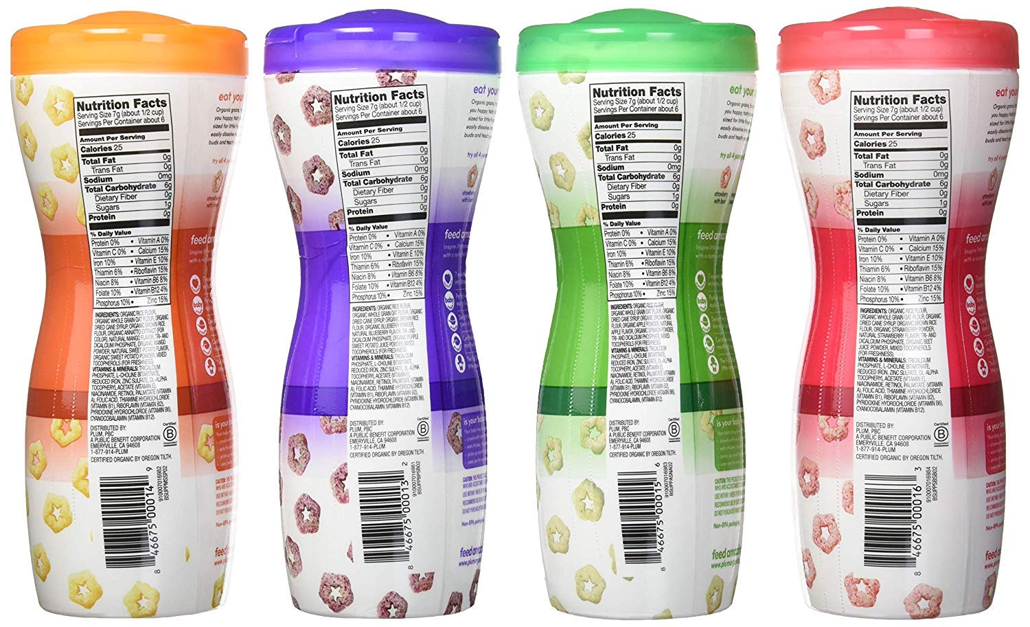 Plum Organics Super Puffs Variety Pack, 1.5 Ounce (Pack of 8)
