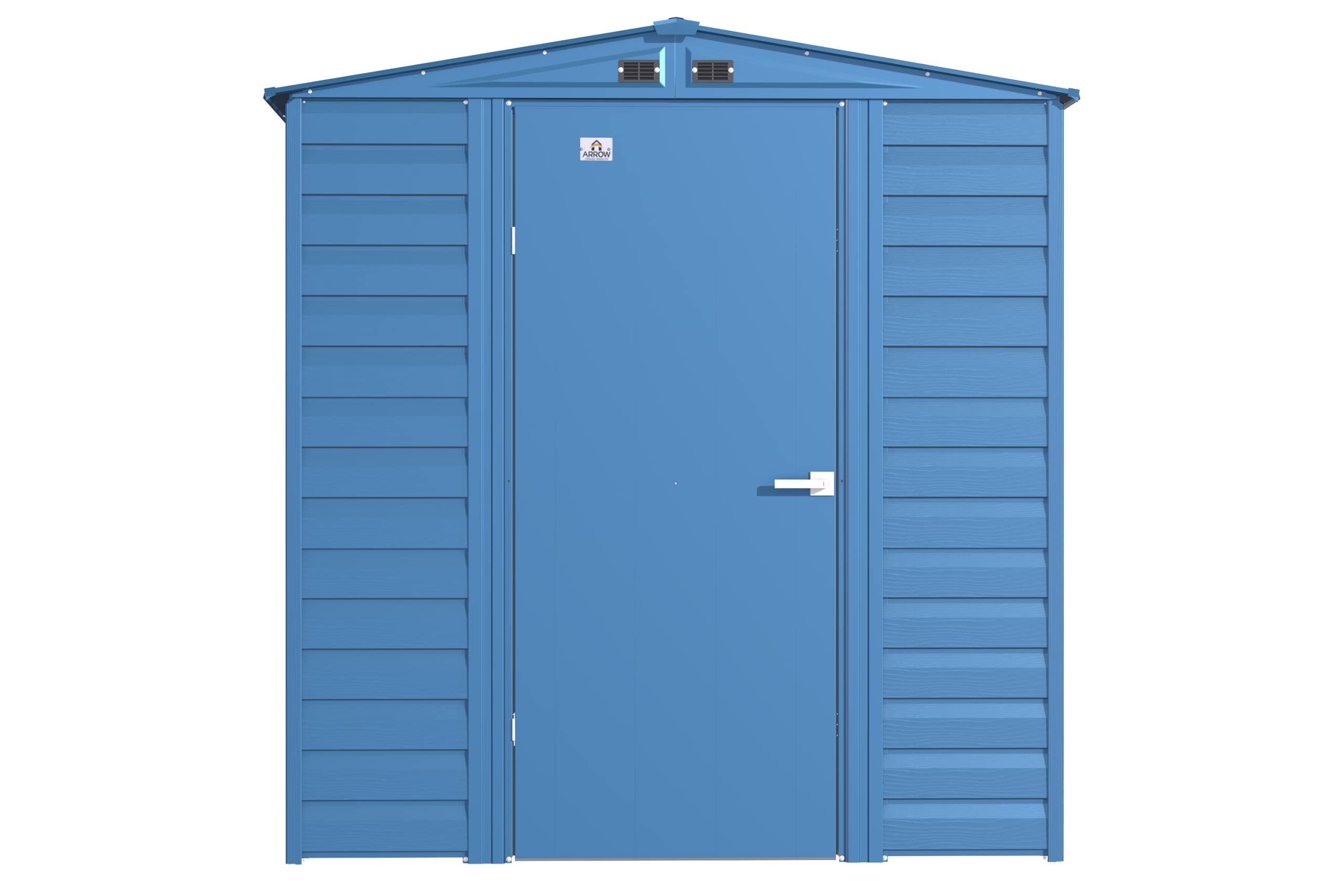 Arrow Select 6' x 7' Outdoor Lockable Steel Storage Shed Building, Blue Grey