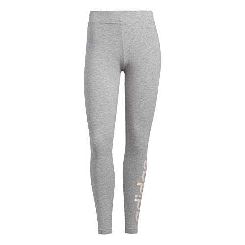 adidas Female Essentials Linear Tights, Medium Grey/Pink Tint,M