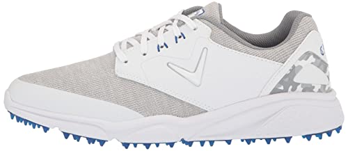 Callaway Men's Coronado v2 SL Golf Shoe, White/Grey, 11