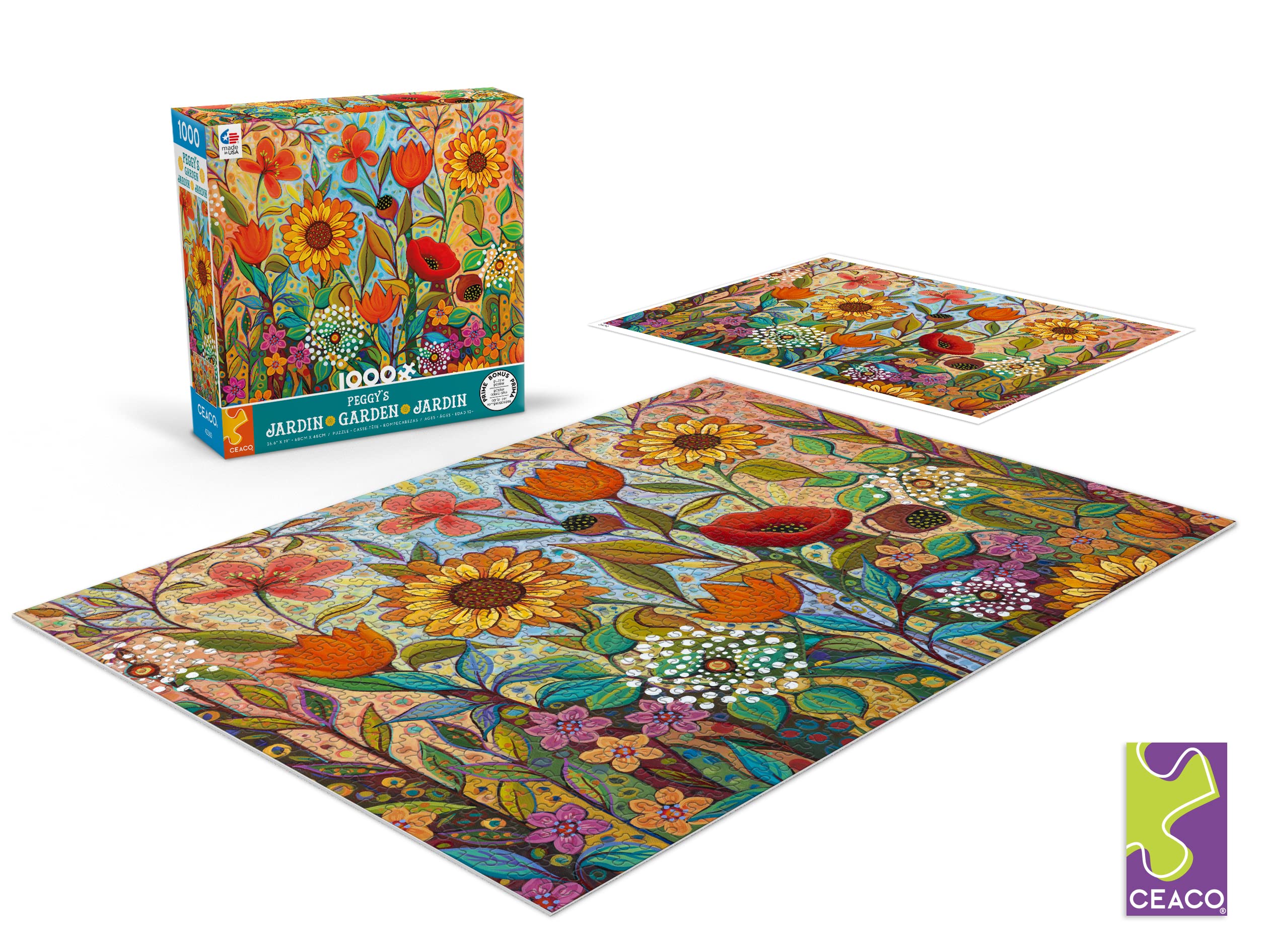 Ceaco - Peggy's Garden - Joy in The Morning - 1000 Piece Jigsaw Puzzle