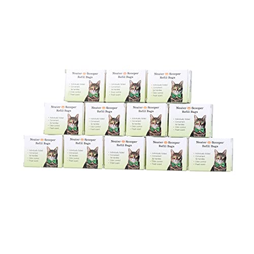 Neater Pet Brands Neater Scooper Scoop-to-Bag Cat Litter System Refill Bags (180 Count, Green)