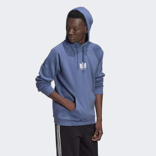 adidas LOUNGEWEAR Adicolor 3D Trefoil Graphic Hoodie Men's, Blue, Size M