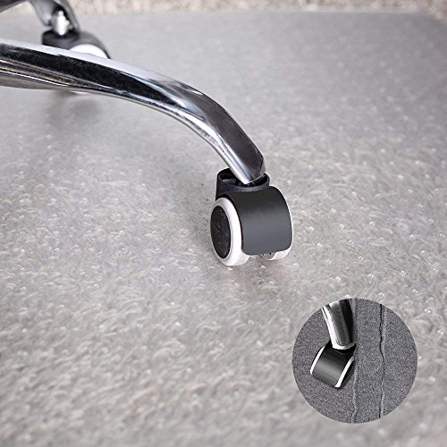 Office Desk Chair Mat for Carpet Floor Low Pile PVC Protection Anti-Slip Floor Mat Carpeted Chair Mat 48" x 36"