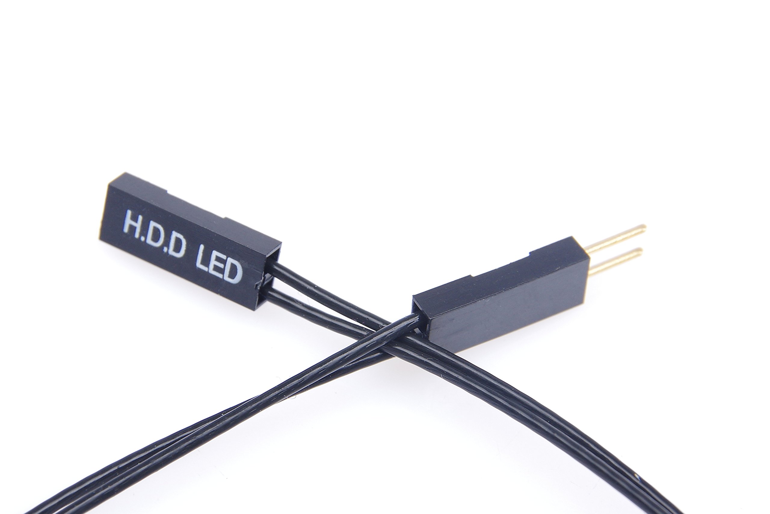 LM YN Motherboard Extension Cable Set 22AWG Silver Plating Cord Gold-Plated Plug Six Kinds POWE LED HDD LED Power SW Reset SW HD Audio Front USB Extension Cable Length 11 inches Compatible with PC
