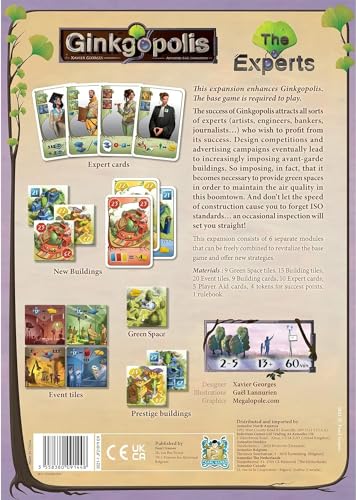 Pearl Games Ginkgopolis The Experts Board Game Expansion | Competitive Worker Placement Strategy Game| Average Playtime 45 Minutes | Made by Pearl Games, GINK02