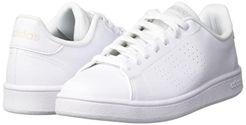 adidas Men's Advantage Base Tennis Shoe, White/White/Green, 10.5 M US
