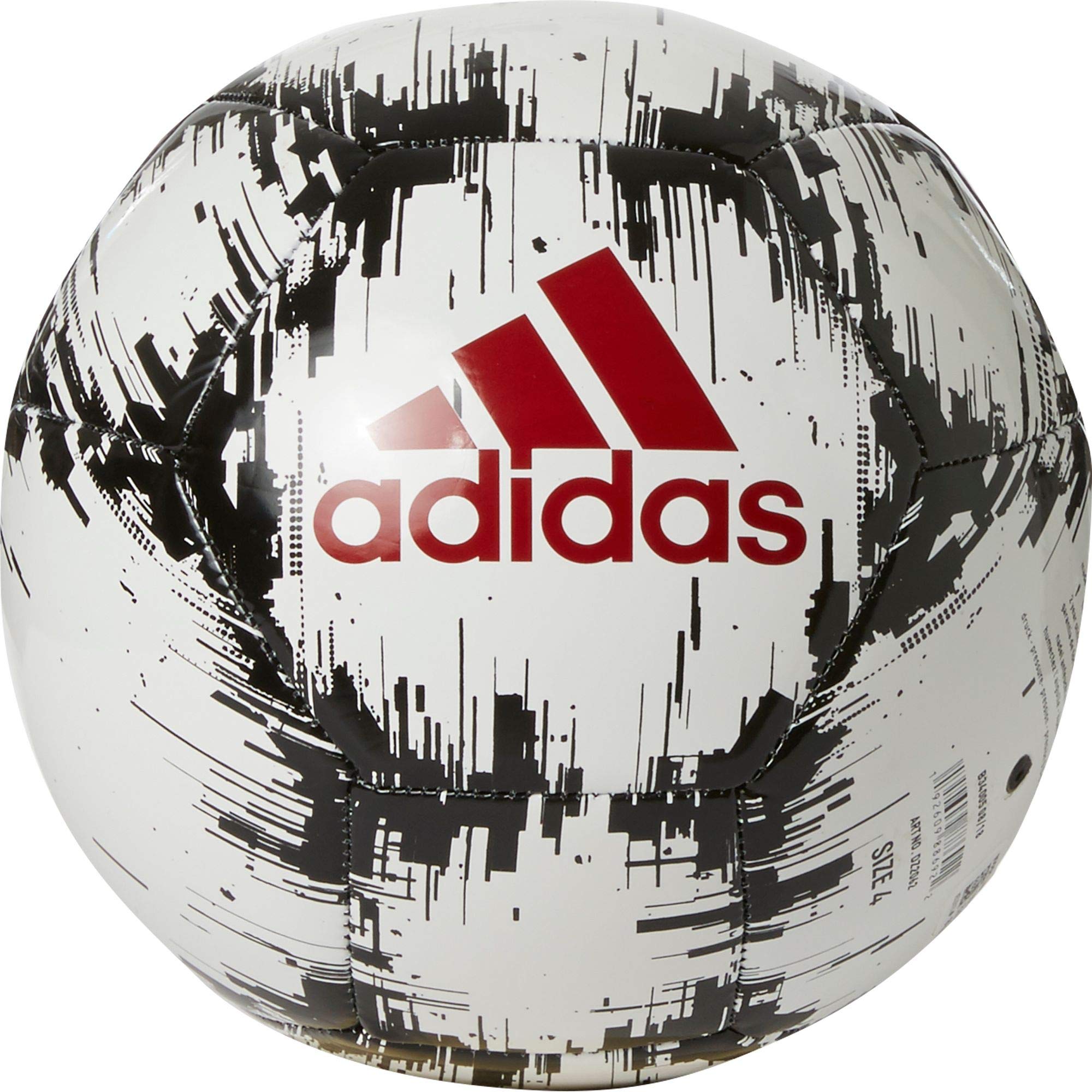 Adidas Glider 2 Soccer Ball (White/Red/Black, 4)